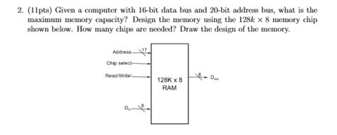 Solved 2 11pts Given A Computer With 16 Bit Data Bus And