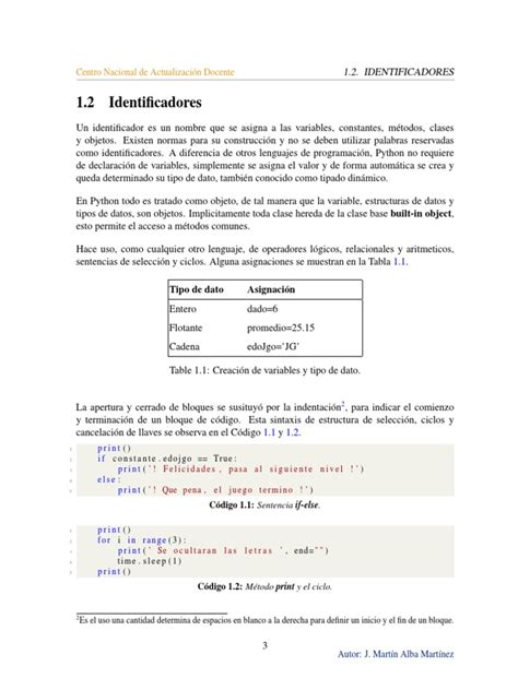Identificador Python Pdf Python Lenguaje De Programación Objeto