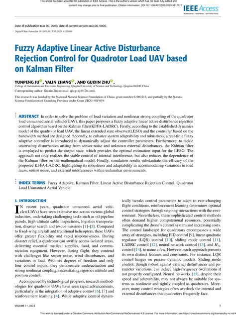 Pdf Fuzzy Adaptive Linear Active Disturbance Rejection Control For