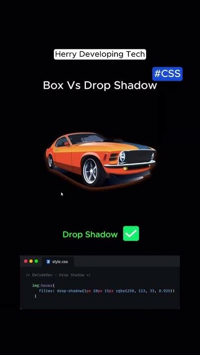 🎨 Box Shadow Vs Drop Shadow Which One To Use 💻 Shorts Shortvideo
