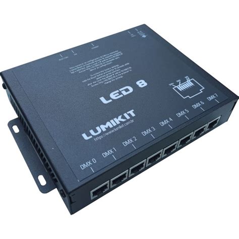 interface lumikit led 8 interface art net 8 universos dmx512