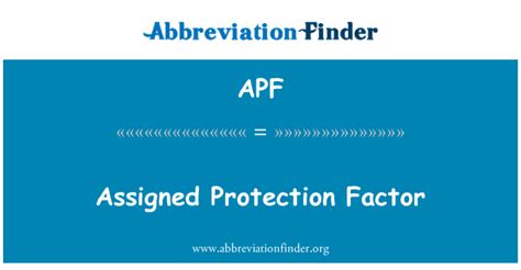 Apf Sta Per Fattore Di Protezione Assegnato Assigned Protection Factor