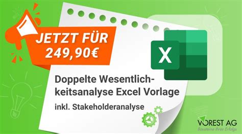 Vorest Ag Auf Linkedin Doppelte Wesentlichkeitsanalyse Excel Vorlage Inkl Stakeholderanalyse 📝…