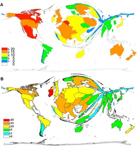 Density Equalizing Map Projection Citation Analysis A 1900 2007 B Download Scientific