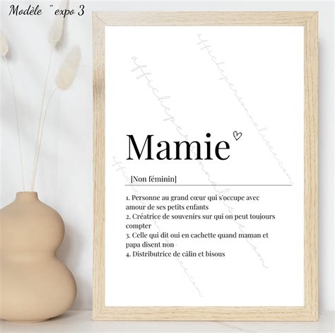 Affiche Mamie Définition Affiche Personnalisée