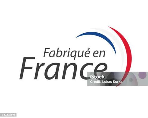 프랑스에서 프랑스 언어fabrique En 프랑스 프랑스 삼 색에 고립 된 흰색 배경으로 간단한 벡터 기호에서 만든 고급에 대한