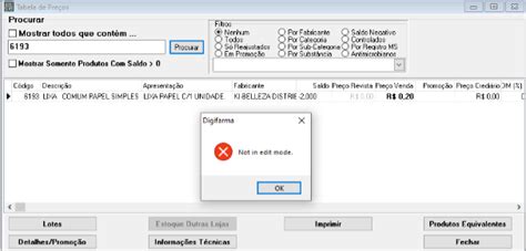 Erro Ao Alterar Estoque Base De Conhecimento