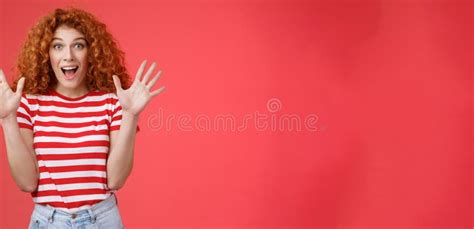 Extremely Wonderful News She Excited Thrilled Emotive Gorgeous Redhead