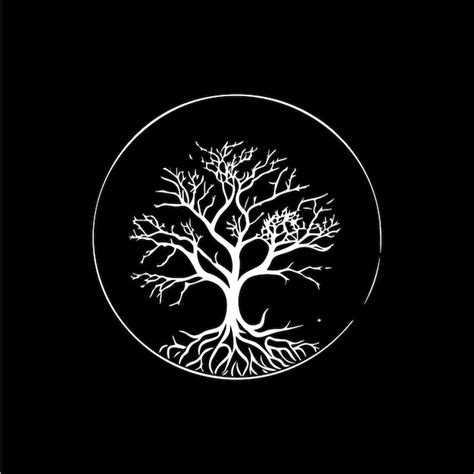 Premium Vector Tree Roots Silhouette Icon Knowledge Symbol Education Abstract Sign Lumberjack