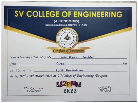 Hema Varshini On Linkedin At The Event On Ample 2k23 In Our College