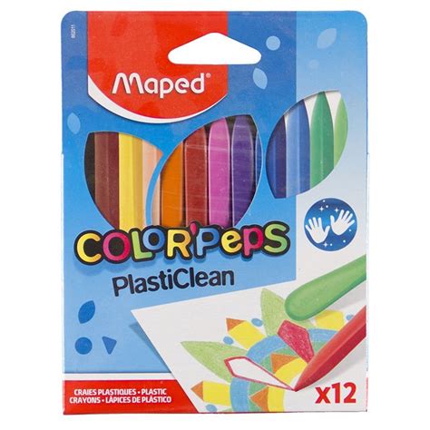 Plastic Crayons Triangular 12pc Maped Colorpeps