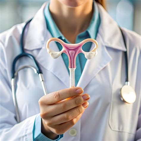 Médico Que Tiene Anticonceptivos Intrauterinos En Forma De T Imagen
