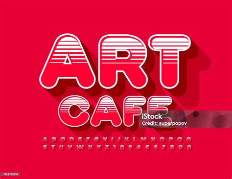 현대 알파벳 문자와 숫자 세트 벡터 밝은 개념 아트 카페 개념에 대한 스톡 벡터 아트 및 기타 이미지 개념 그래픽 프린트