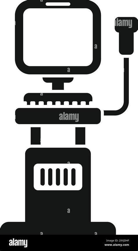 This Simple Vector Icon Represents A Medical Ultrasound Machine Used