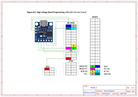 Attiny85 Dragon Hvsp Platform For Creating And Sharing Projects Oshwlab