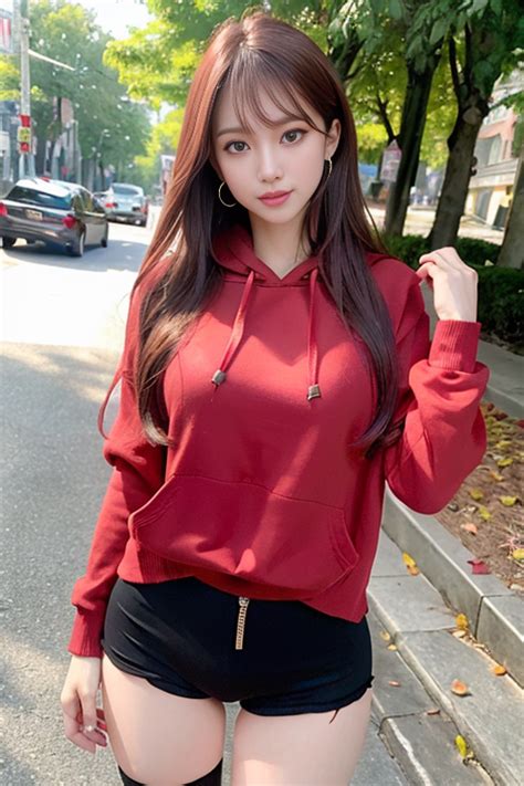 Beautiful Cute Asian Girl In Red Sweater By Sistarscoser On Deviantart