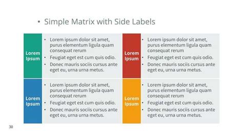 White Square With Four Different Colored Squares PowerPoint Template Free Download Pikbest