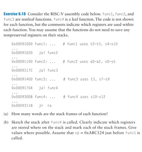solved exercise 6 18 ﻿consider the risc v assembly code