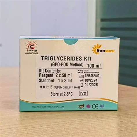 Triglyceride Test Kit At Rs 650 Sector 7 Manesar Id 2853389266530