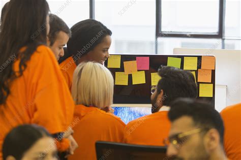 Hackers Coding For Charity At Hackathon Stock Image F0223038 Science Photo Library
