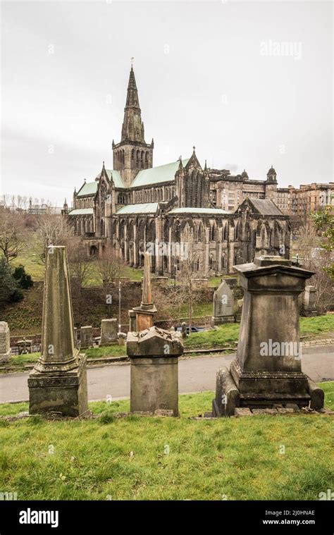 Glasgow Cathedral A Medieval Gothic Architecture Building In Castle St
