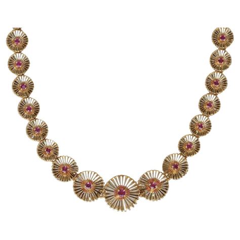 Ruby And 18 Karat Yellow Gold Star Burst Earrings For Sale At 1stdibs