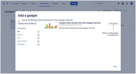 configuring multiple filters statistic bar chart gadget vertical