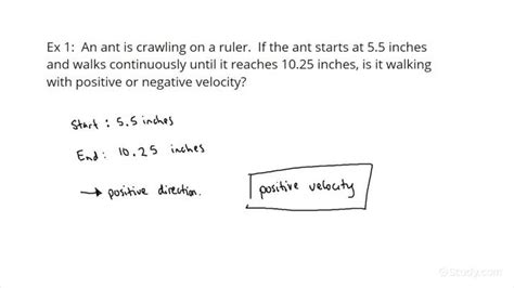 identifying positive and negative velocity physics