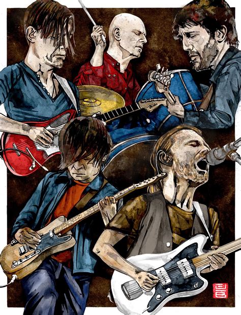 Radiohead Illustration India Ink And Digital Color R Radiohead