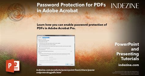 Password Protection For Pdfs In Adobe Acrobat