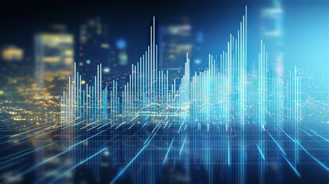 Abstract Digital Data Analysis Background With Glowing Data Bars