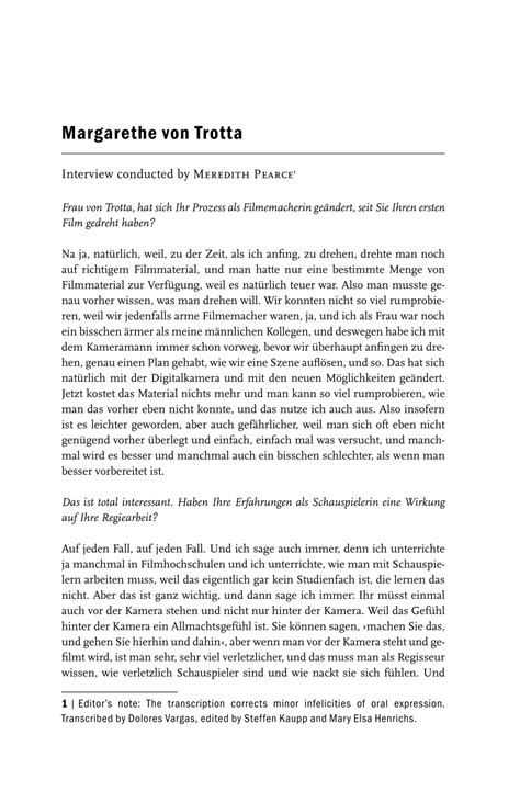 Pdf Margarethe Von Trotta