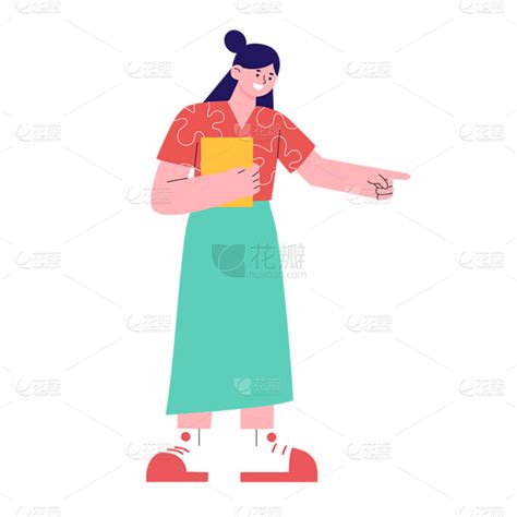 矢量风 扁平风人物插画 老师