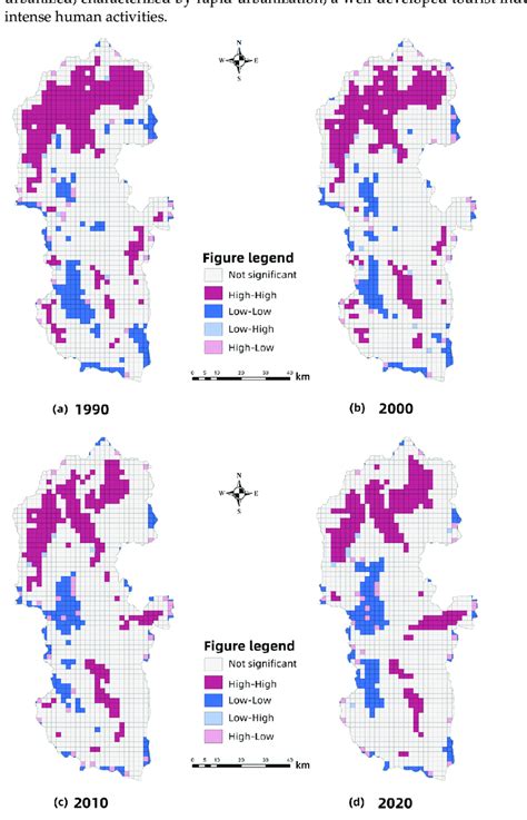 Local Spatial Autocorrelation Of Ecosystem Service Values In 1990 A Download Scientific