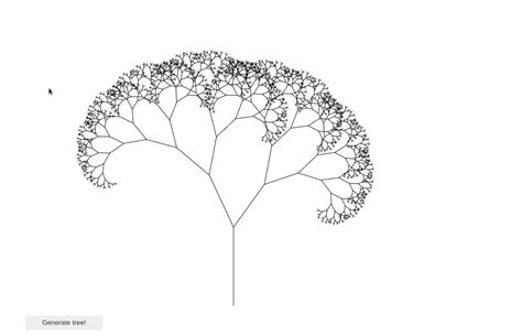 Generate A Random Fractal Tree With Ipycanvas And Ipywidgets Rpython