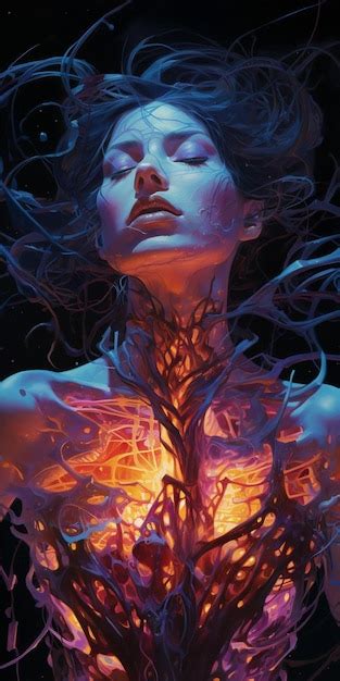 Premium AI Image A Woman With A Tree In Her Chest