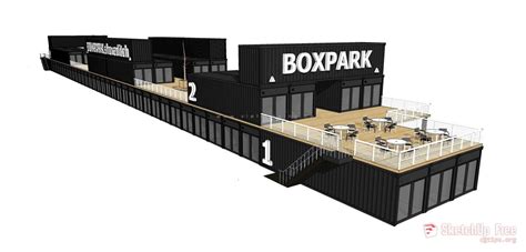 1424 Exterior Container Sketchup Model Free Download
