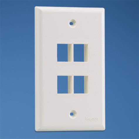 Netkey® Faceplate 4 Port White By Panduit Nk4fnwh