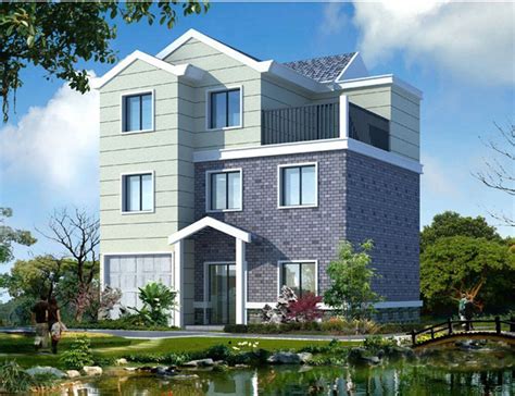10x10米农村三层自建房设计新农村新版本平面户型设计图 三层别墅设计图 别墅图纸商城