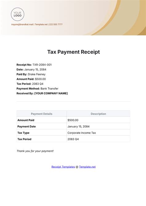 Free Payment Confirmation Receipt Template To Edit Online