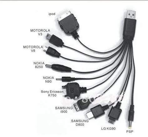 5pcs Lot 10 In 1 USB Hub All In One USB HUB Charger Cable Suit For All Phones In Mobile Phone