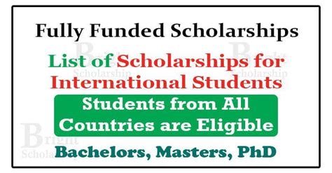 Fully Funded Scholarships 2022 2023 Artofit
