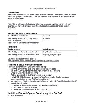 Fillable Online Installing IBM WebSphere Portal Integrator For SAP Fax Email Print PdfFiller