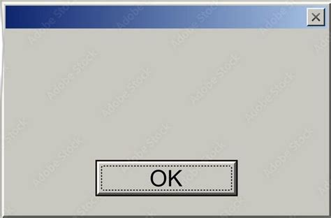 Old Computer Window With Error Message Retro Pc Interface With Problem Or Glitch Vintage Web