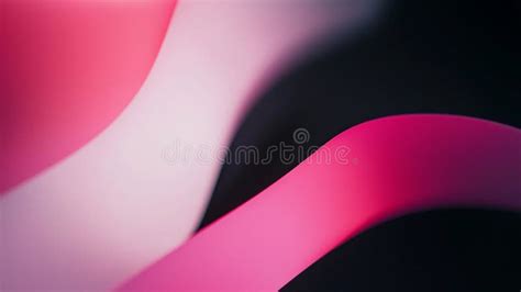 Smooth Undulating Shapes In Pink And White Intertwine Against A Dark Backdrop Forming An