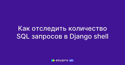 Как отследить количество Sql запросов в Django Shell