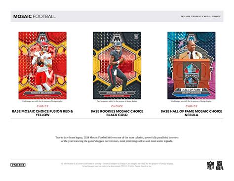 2024 Panini Mosaic Choice Nfl Football Cards