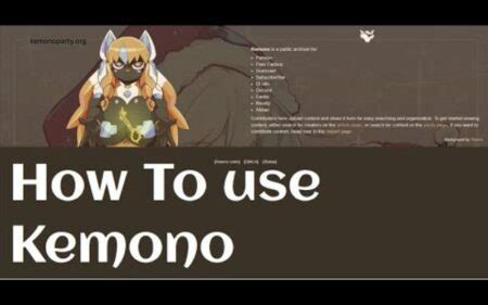 How To Use Kemono Party Kemono Party
