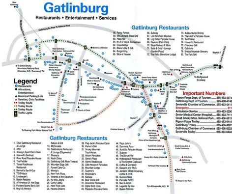Map Of Gatlinburg Strip