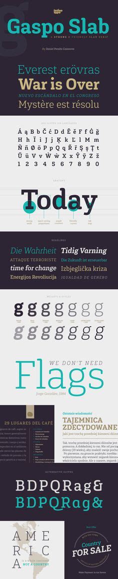 Gaspo Slab Gaspo Slab Is A Fresh Slab Serif Typeface That Features